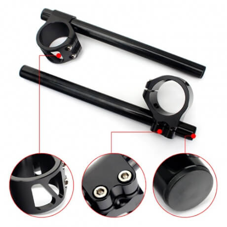 CNC Billet Aluminum Motorcycle Clip On Handlebars - Buy handlebars ...